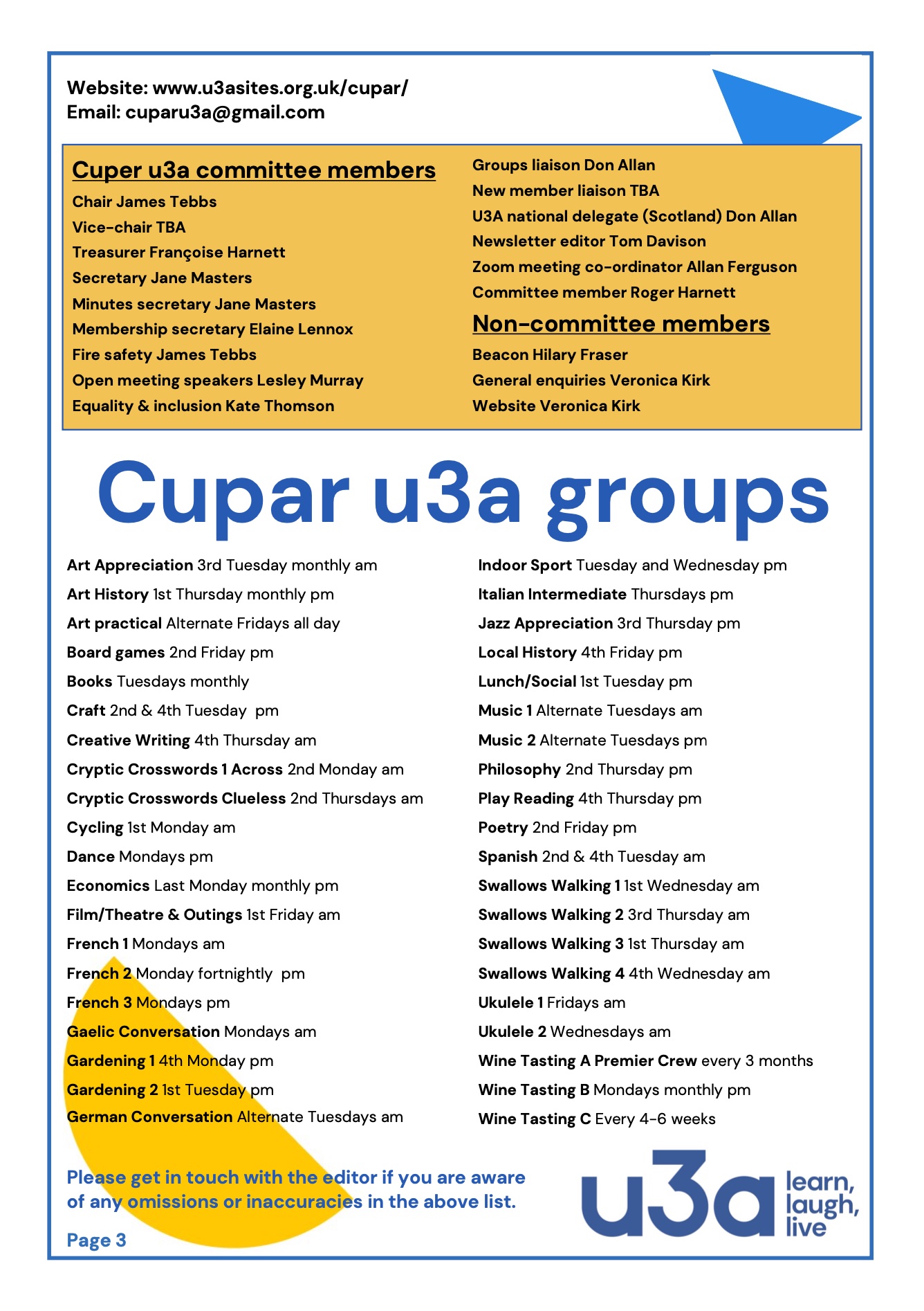 Meet the Cupar u3a - Event & Coffee Morning - Cupar Now